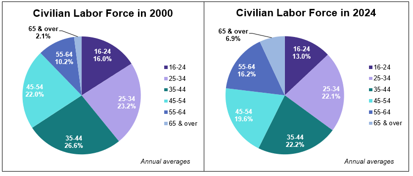 Long-Term Employment Trends by Age and Gender: June 2025 - dshort ...